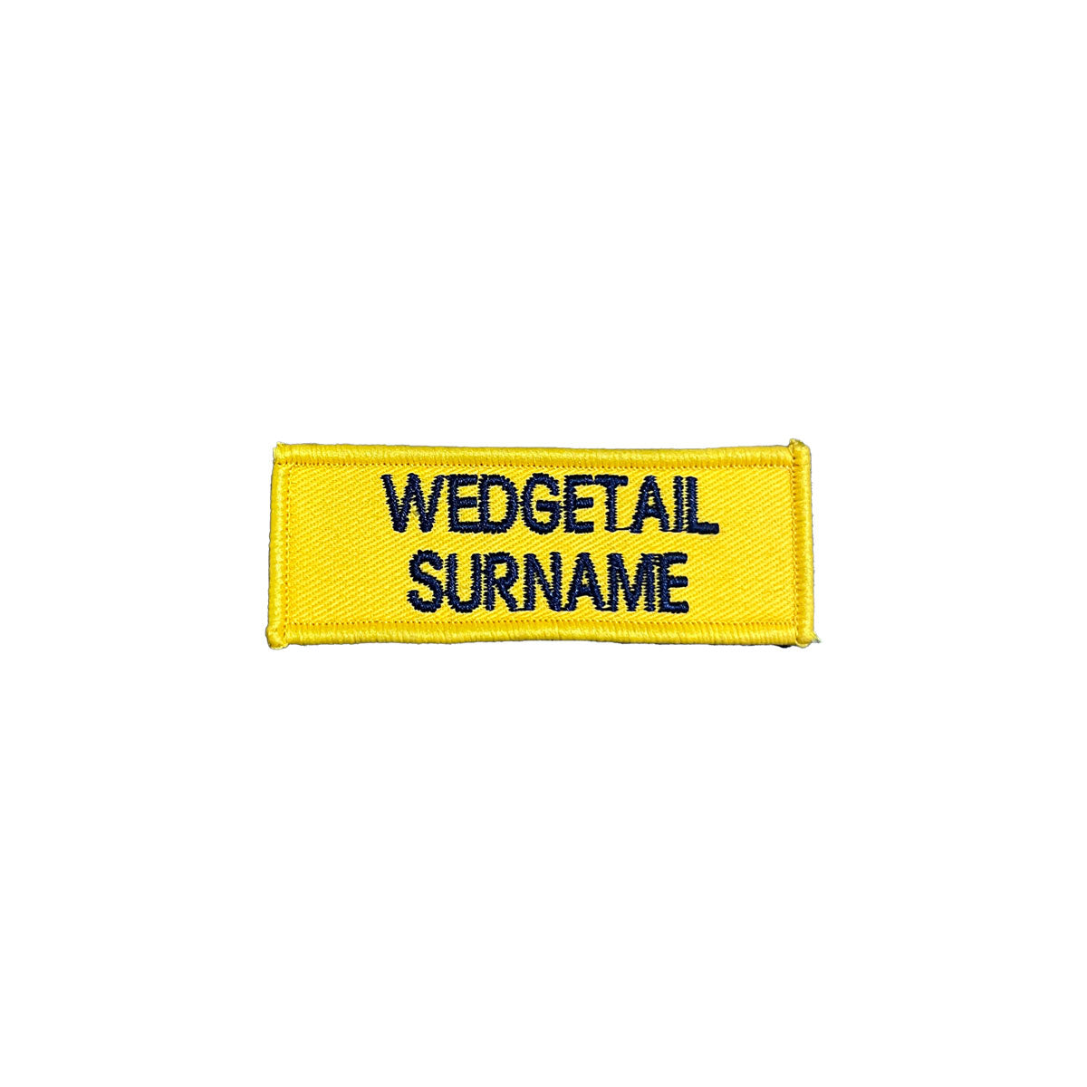 Custom Embroidered Responder Name Tag Blue on Yellow – Wedgetail Tactical