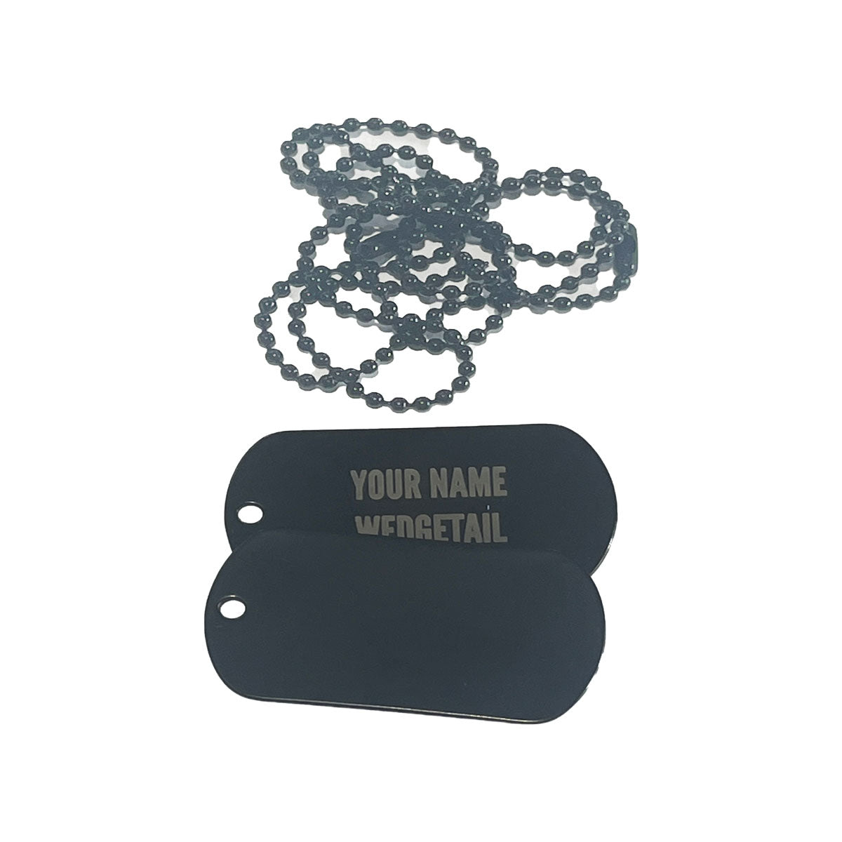 Military Dog Tags - Black with chain – Wedgetail Tactical