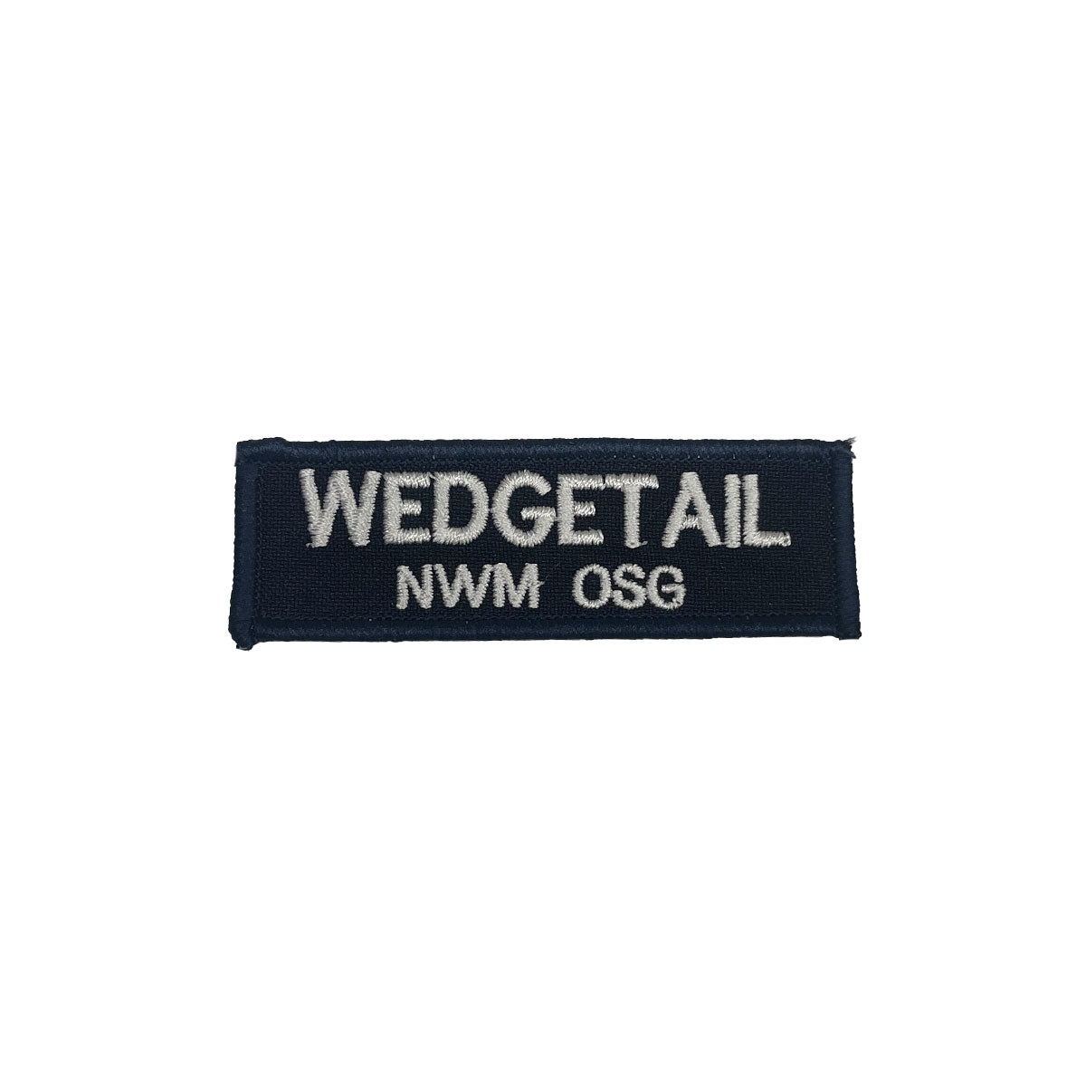 Custom Embroidered Police Name Tag White on Blue 2 Line – Wedgetail ...