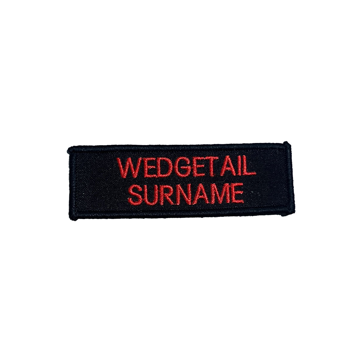 Custom Embroidered Responder Name Tag Red on Black – Wedgetail Tactical