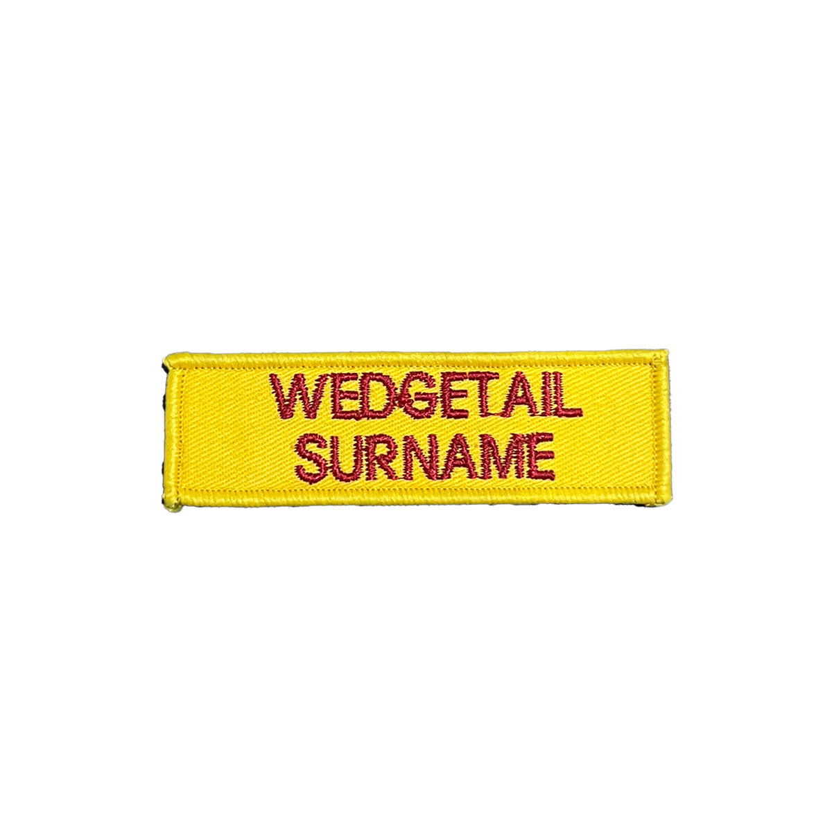 Custom Embroidered Responder Name Tag Red on Yellow – Wedgetail Tactical