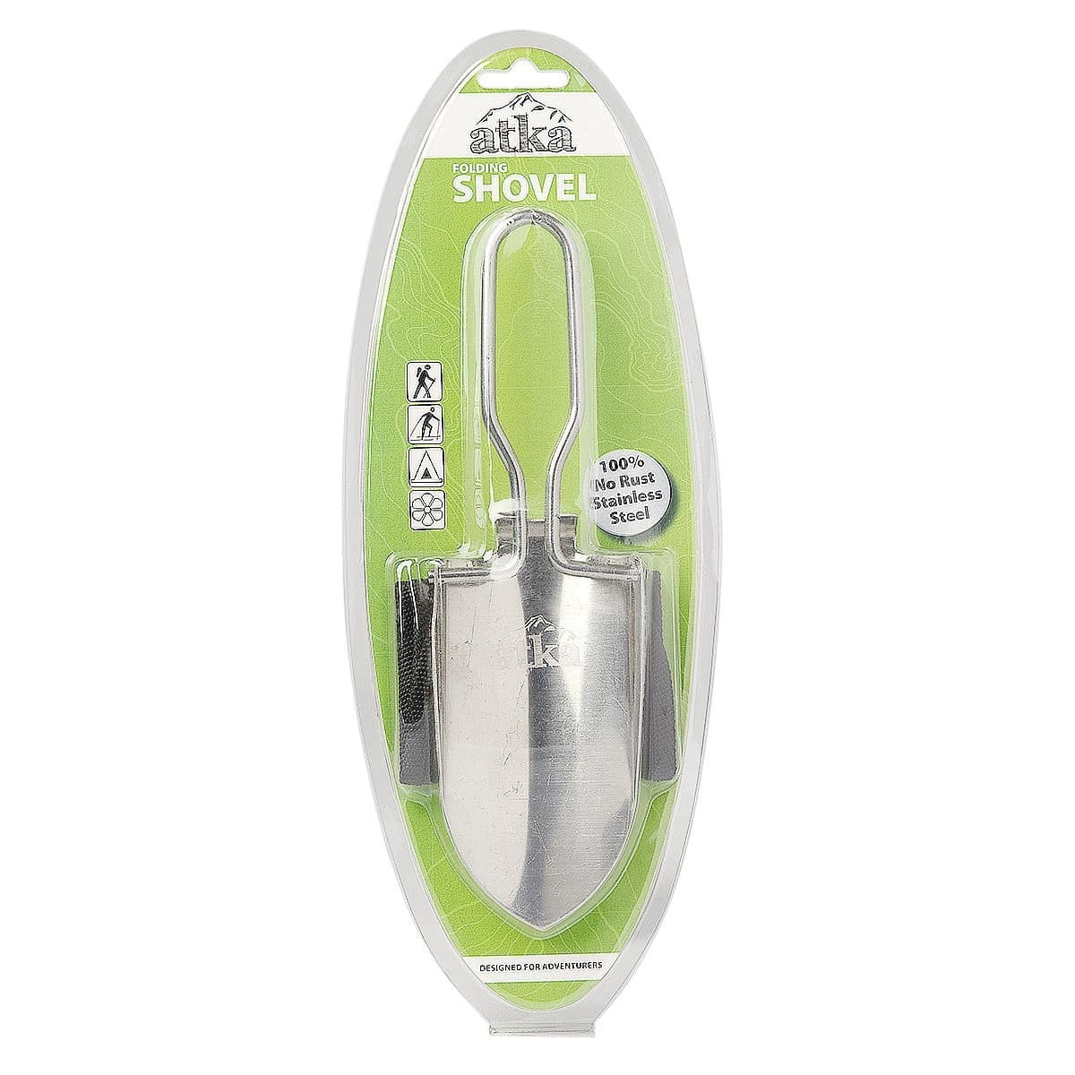 ATKA Folding Shovel / Stainless Steel – Wedgetail Tactical