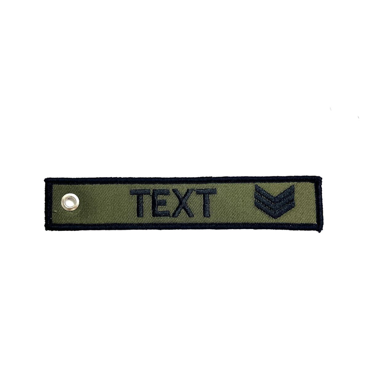 Custom Embroidered Personalised Key Tag Olive NCO – Wedgetail Tactical