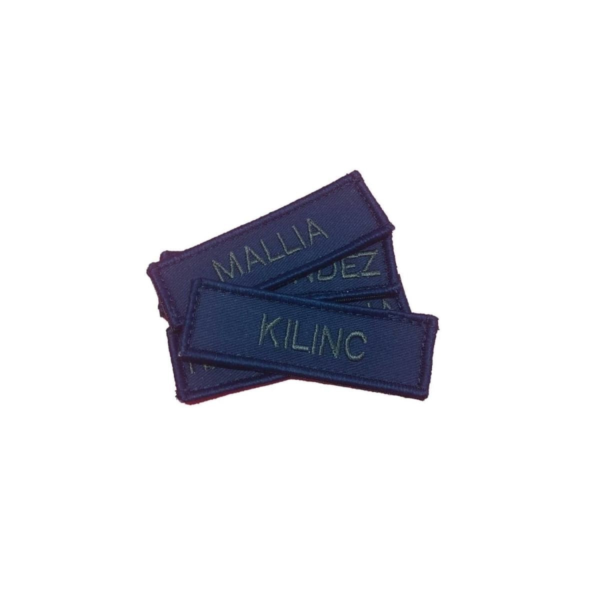 Custom Embroidered Police Name Tag Subdued on Blue – Wedgetail Tactical