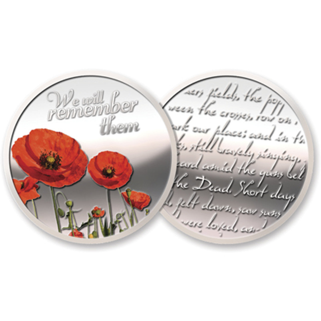 Silver Plated Poppy Medallion In Gift Box – Wedgetail Tactical
