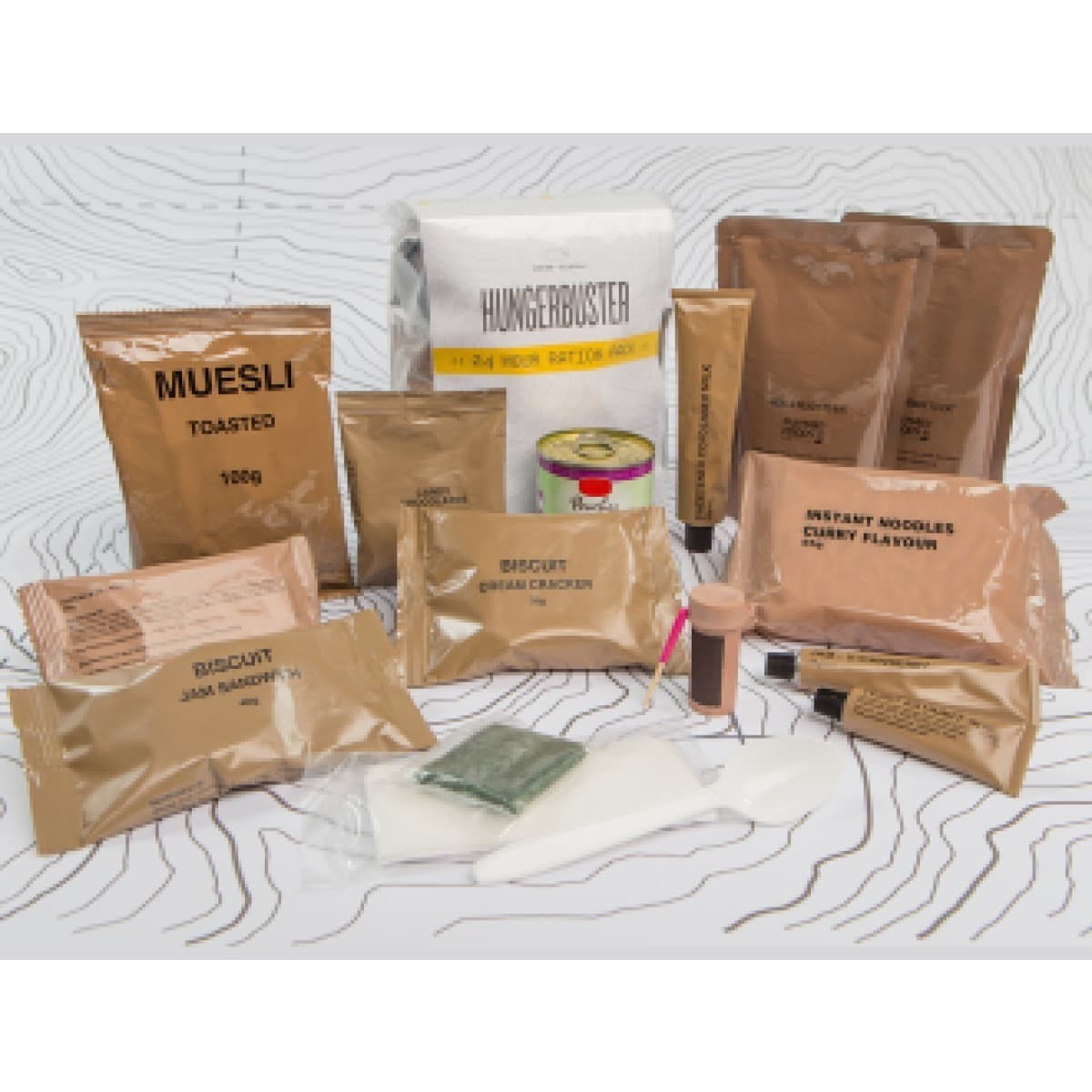 Military Army 24hr Ration Pack Meal Ready to Eat - 12 Pack Carton Mixe ...
