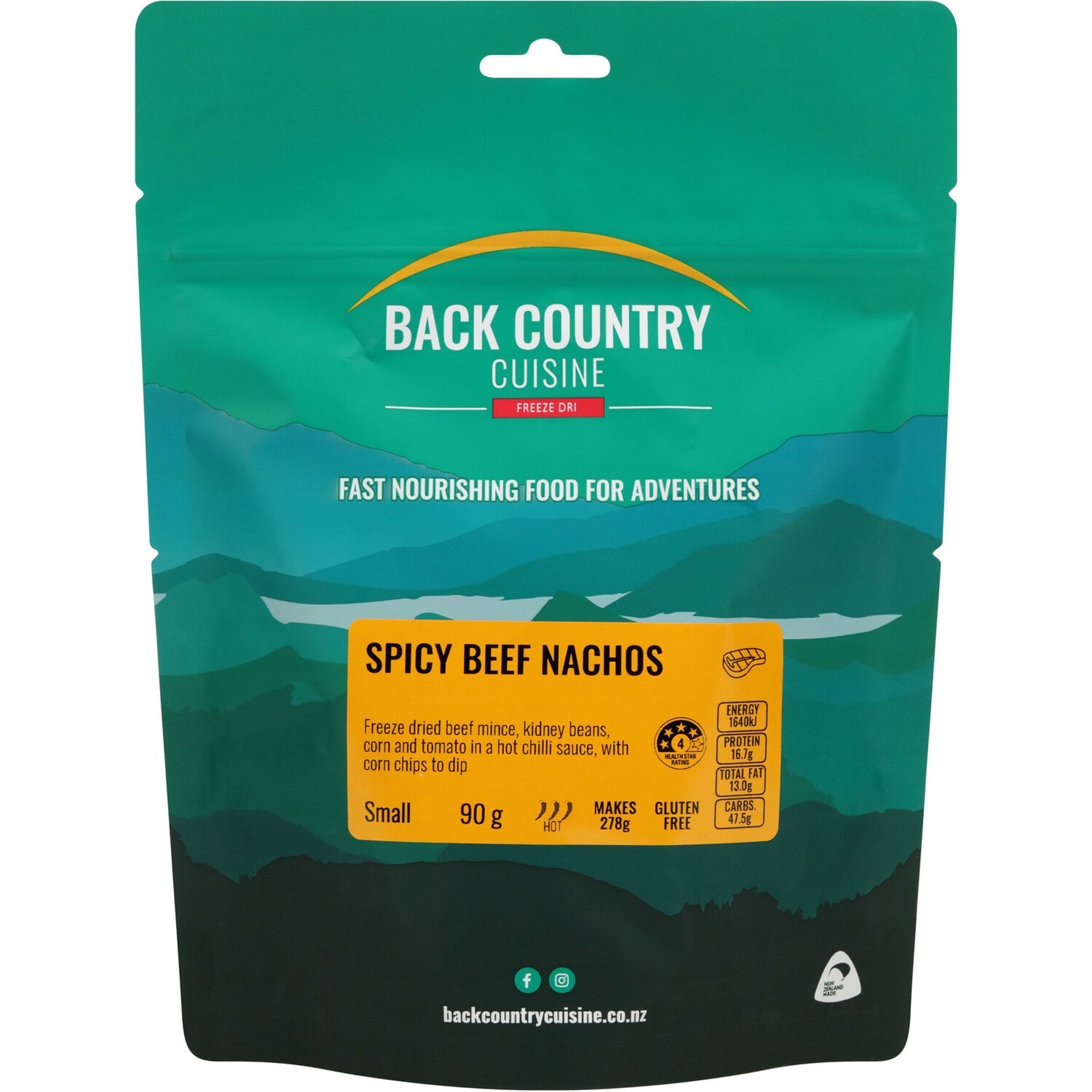 Back Country Freeze Dried Camp Rations Meal - Spicy Beef Nachos ...