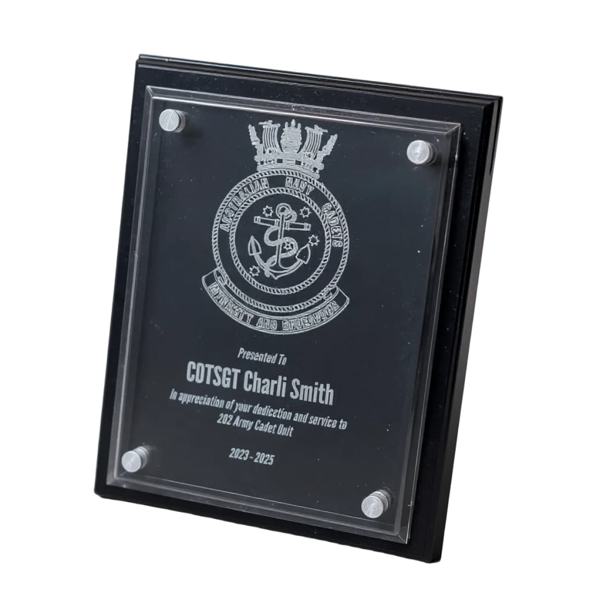 Custom Presentation Plaque ANC Acrylic – Wedgetail Tactical