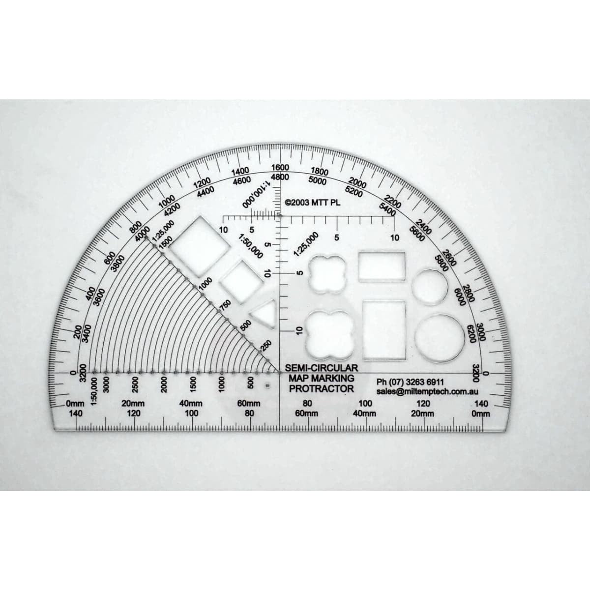 Semi Circular Map Marking Protractor – Wedgetail Tactical