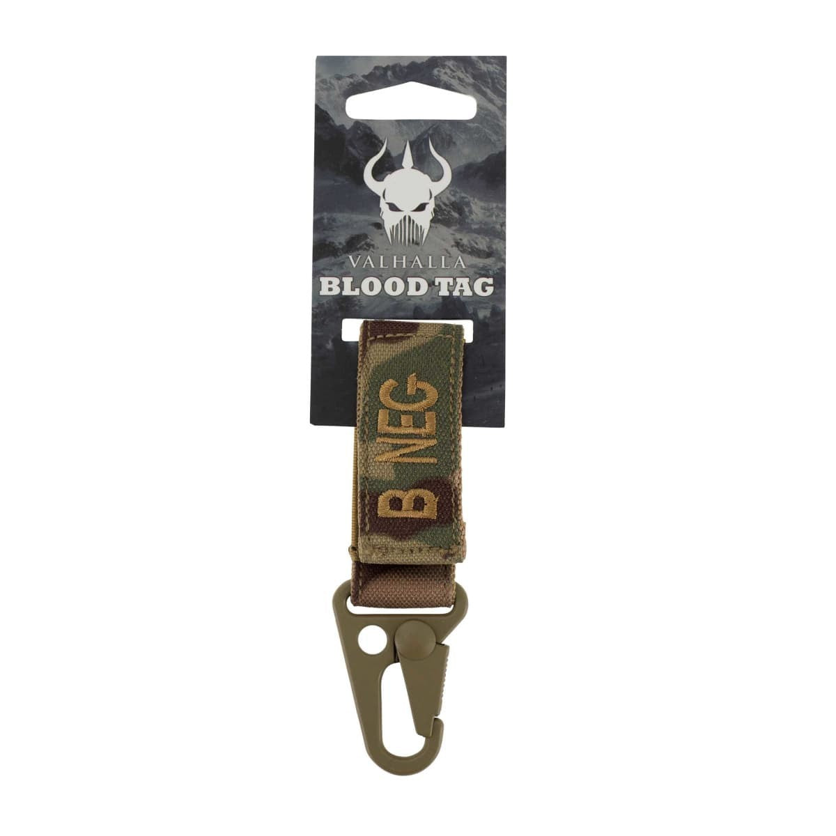 Valhalla Blood Group Tag B Neg Multicam – Wedgetail Tactical